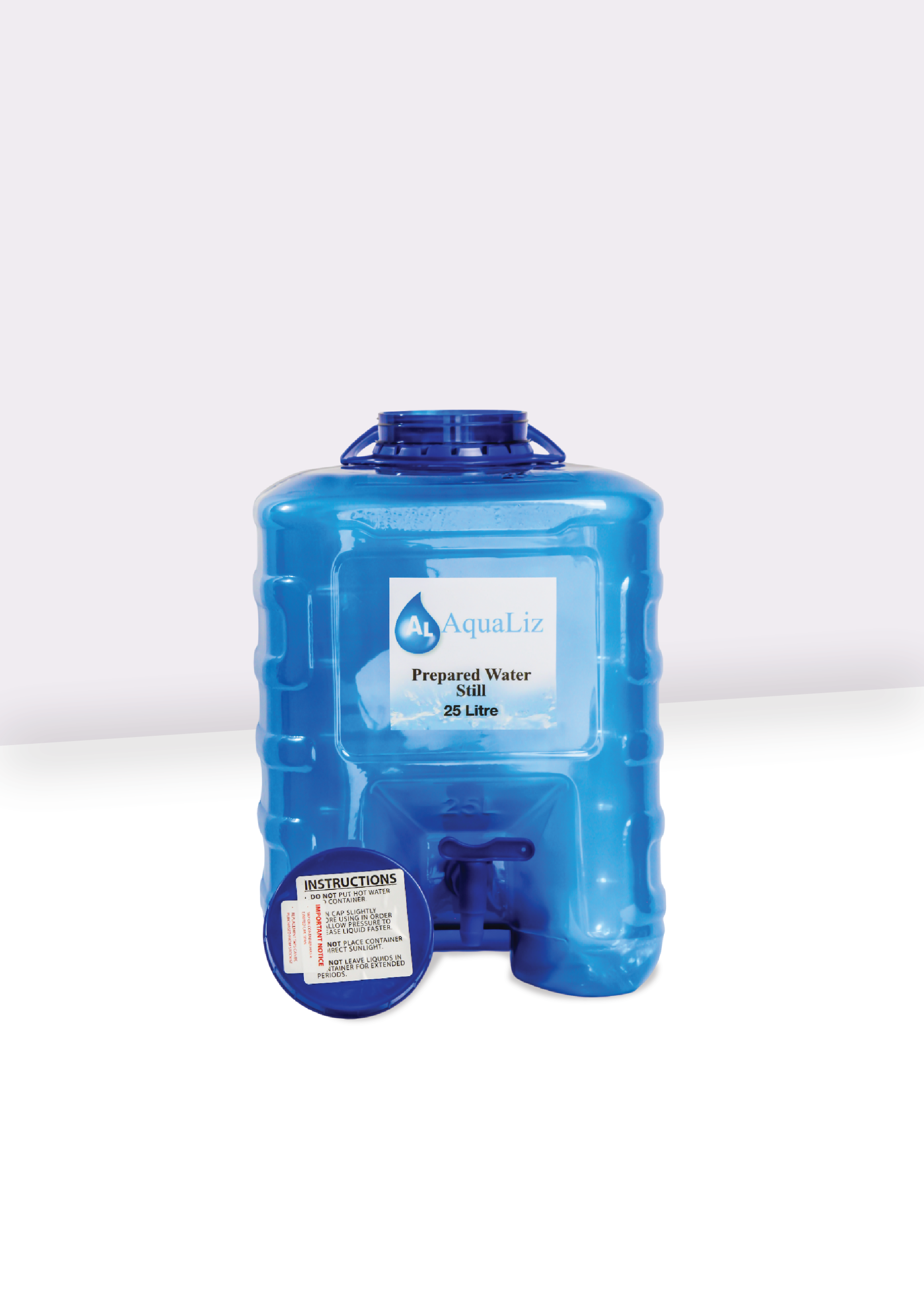 25 Litre Blue Square Water Container – Aqualizwatershop